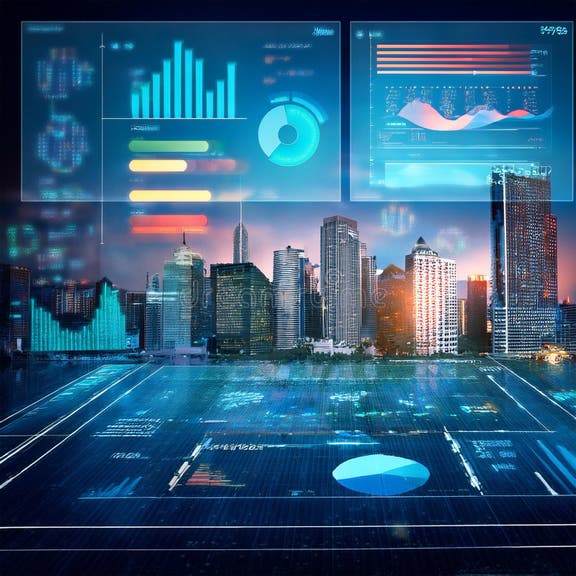 Data Analytics Concept Featuring Numbers and Graphs. AI Content ...