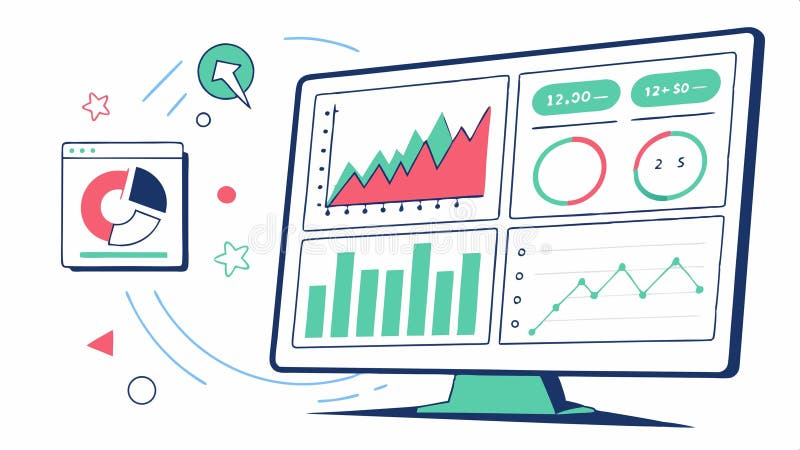 Data Analytics Dashboard Business Intelligence And Data Reporting Vector Design Generative Ai