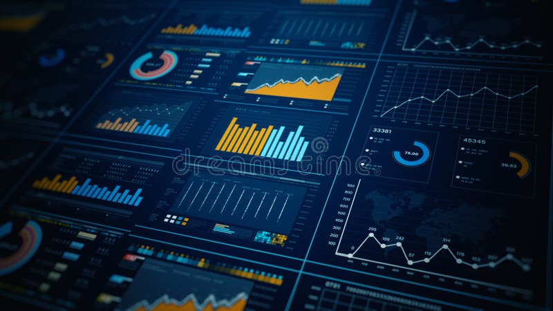 Data Analytics Dashboard Display. Business and Financial Investment ...