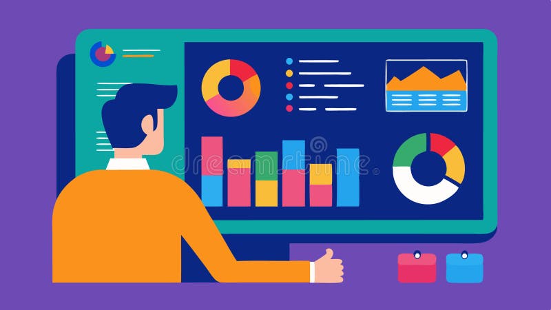 Data Analytics Dashboard a Supply Chain Manager Analyzing a Colorful ...