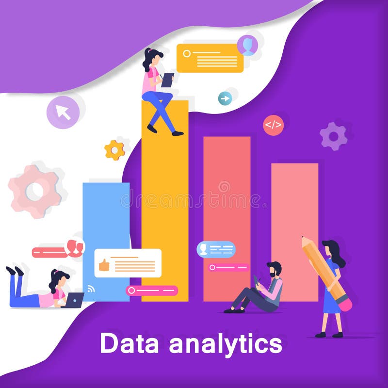 Data Analytics Development Banner Illustration Stock Illustration ...