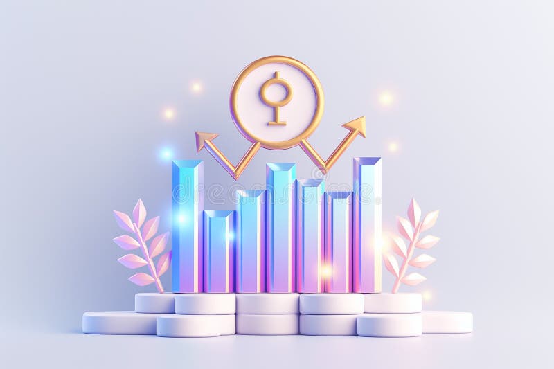 Data Analytics Display Features Vibrant Graphs and Growth Arrows, Enhancing Professional ...