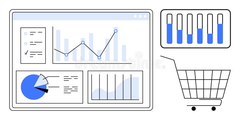 Data Analytics for E-commerce with Charts and Graphs on Digital ...