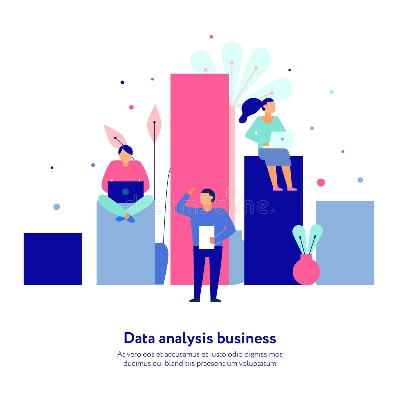 Big Data Analytics Flat Icons Stock Illustration - Illustration of ...