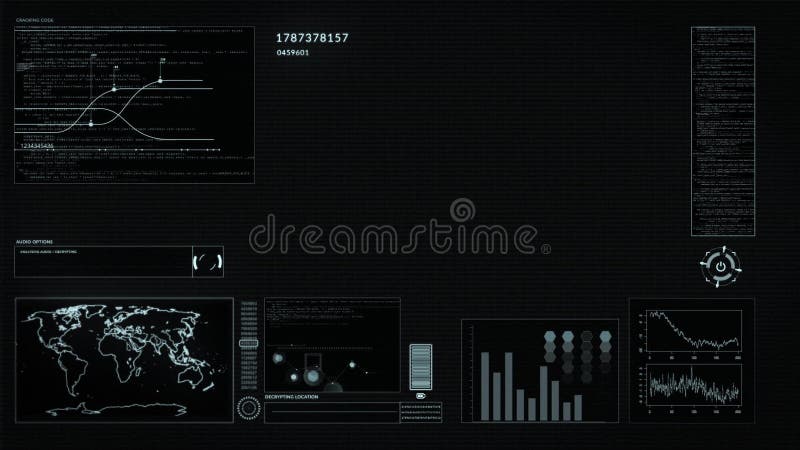 Data Analytics Graphs And Map With Information Cyber And Technology