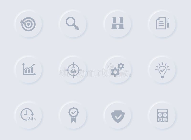 Data Analytics Gray Vector Icons Stock Vector - Illustration of symbol ...