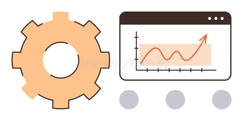 Data Analytics Growth and Optimization with Gear and Chart Visualization Stock Vector ...
