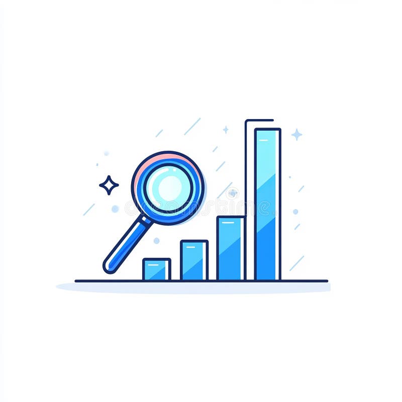 Data Analytics Icon Graph, Bar Chart Stock Illustration - Illustration ...