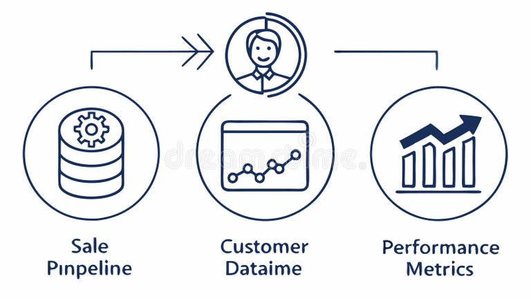 Data Analytics Icons Chart Graph and Performance Metrics Symbols ...