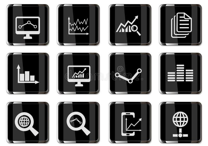 Data analytics icons stock illustration. Illustration of connect ...
