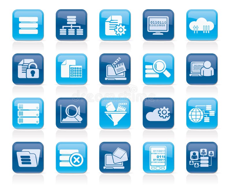 Data and analytics icons stock vector. Illustration of data - 47993966