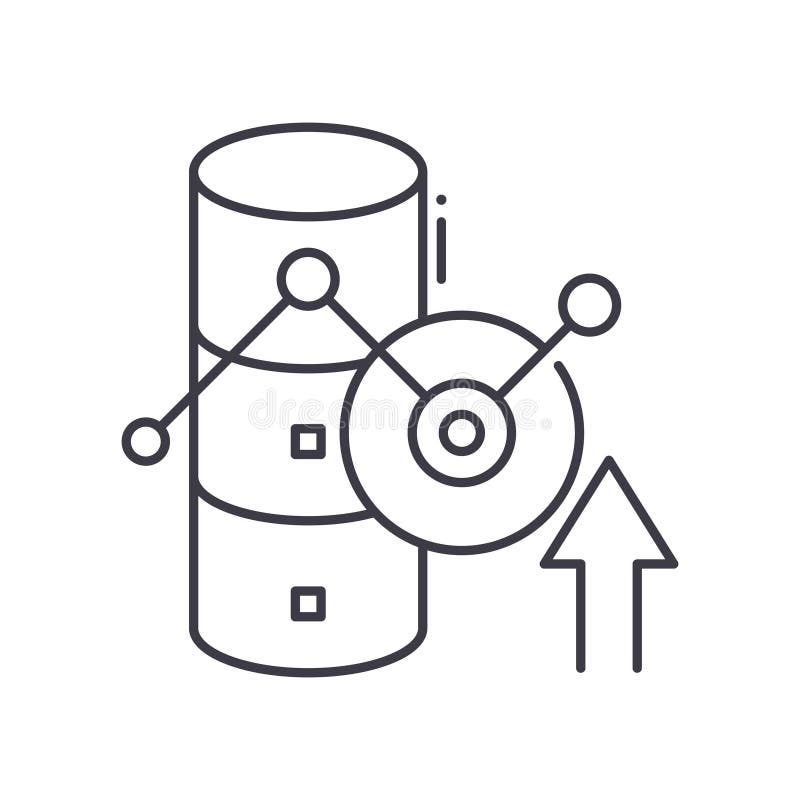 Data Analytics Sign Icon, Black Vector Sign with Editable Strokes ...