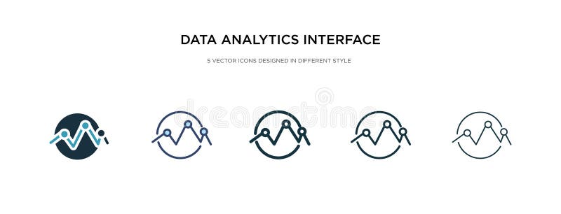 Data Analytics Interface of Connected Circles Icon in Different Style ... Data Analytics Interface of Connected Circles Icon in Different Style ...