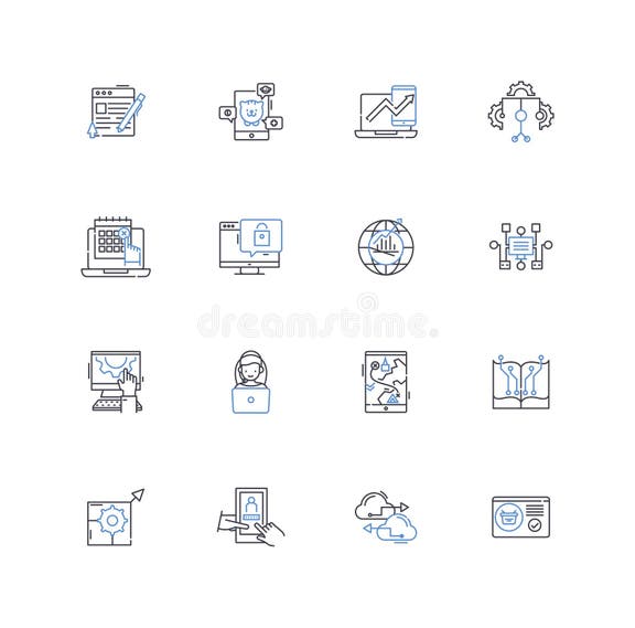 Data Analytics Line Icons Collection. Insights, Metrics, Analytics ...