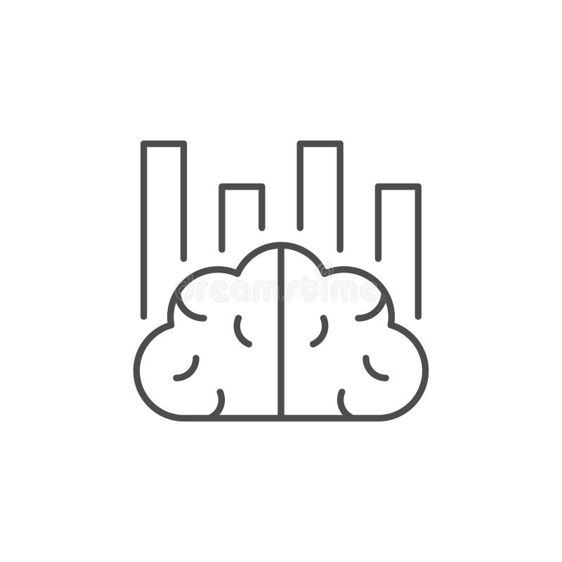 Data Analytics Line Outline Icon Stock Vector - Illustration of data ...