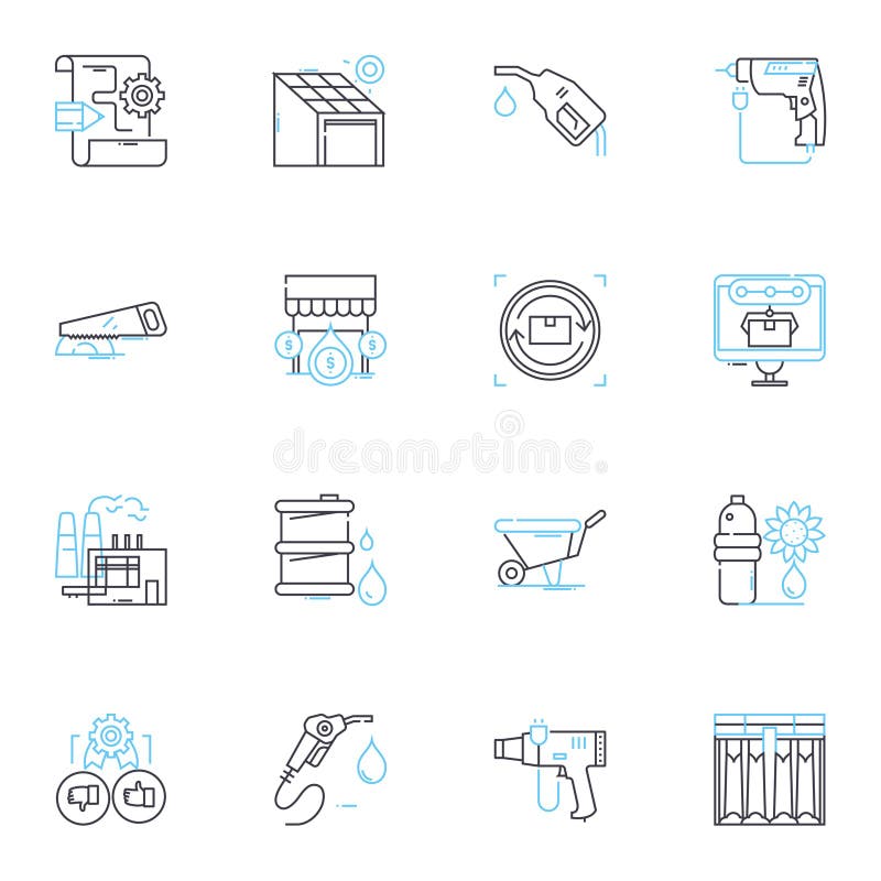 Data Analytics Linear Icons Set Mining Modeling Visualization Collection Interpretation