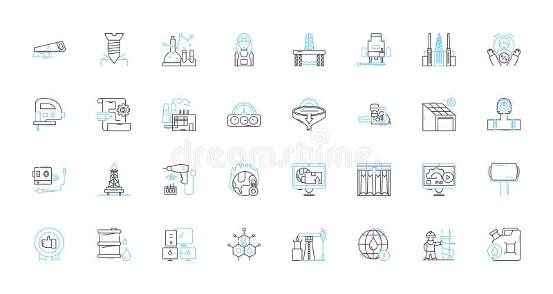 Data Analytics Linear Icons Set Mining Modeling Visualization