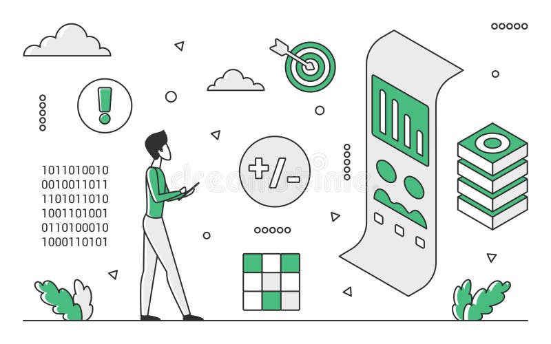 Data Analytics Processing System Stock Vector - Illustration of website ...