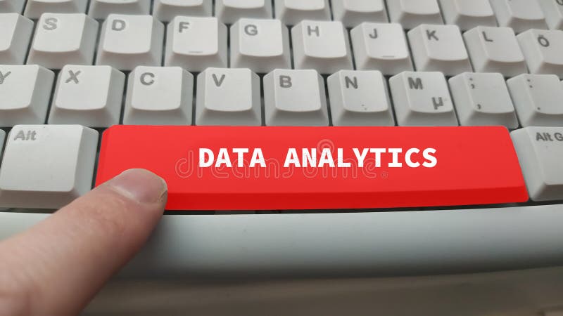 Data Analytics on Red Button of a Keyboard Stock Photo - Image of ...