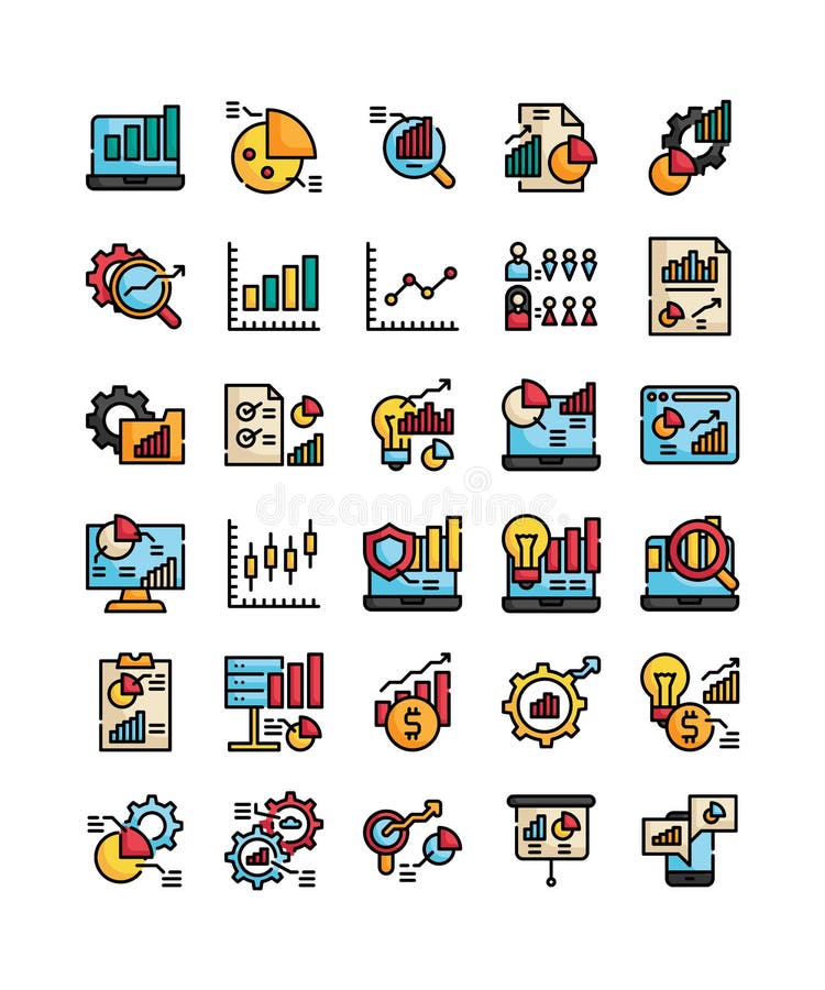 Data Analytics Report Business Organization Stock Vector - Illustration ...