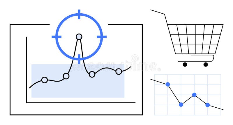 Data Analytics and Shopping Trends Highlighted by Graphs and Cart ...