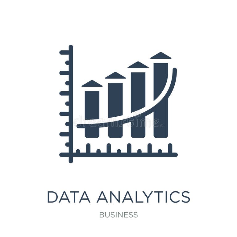 Data Analytics Upgoing Bars Chart Icon in Trendy Design Style. Data ...