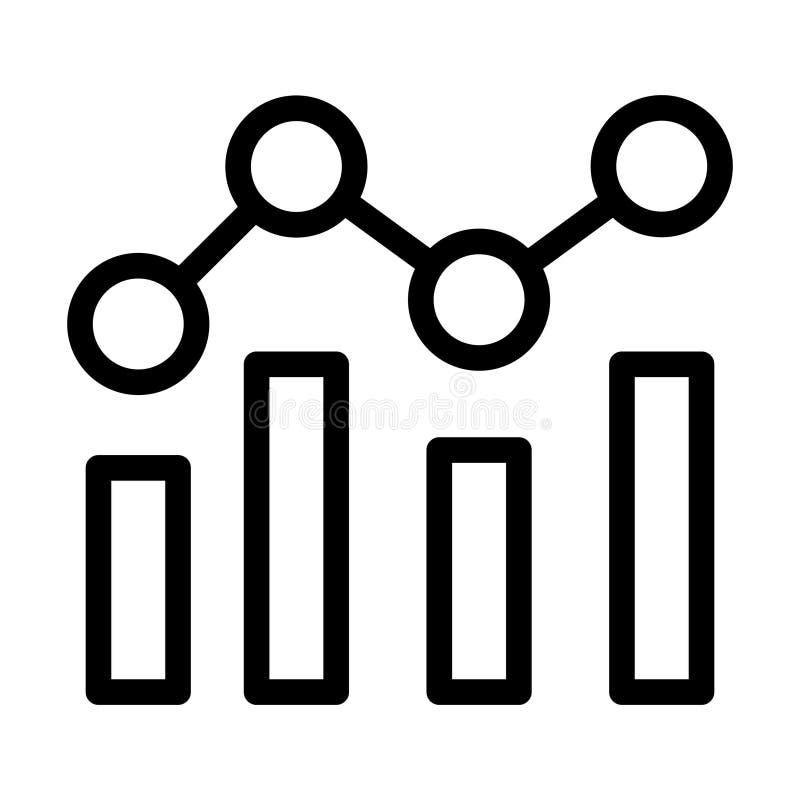 Data Analytics Vector Thick Line Icon for Personal and Commercial Use ...