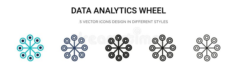 Data Analytics Wheel Icon in Filled, Thin Line, Outline and Stroke ...