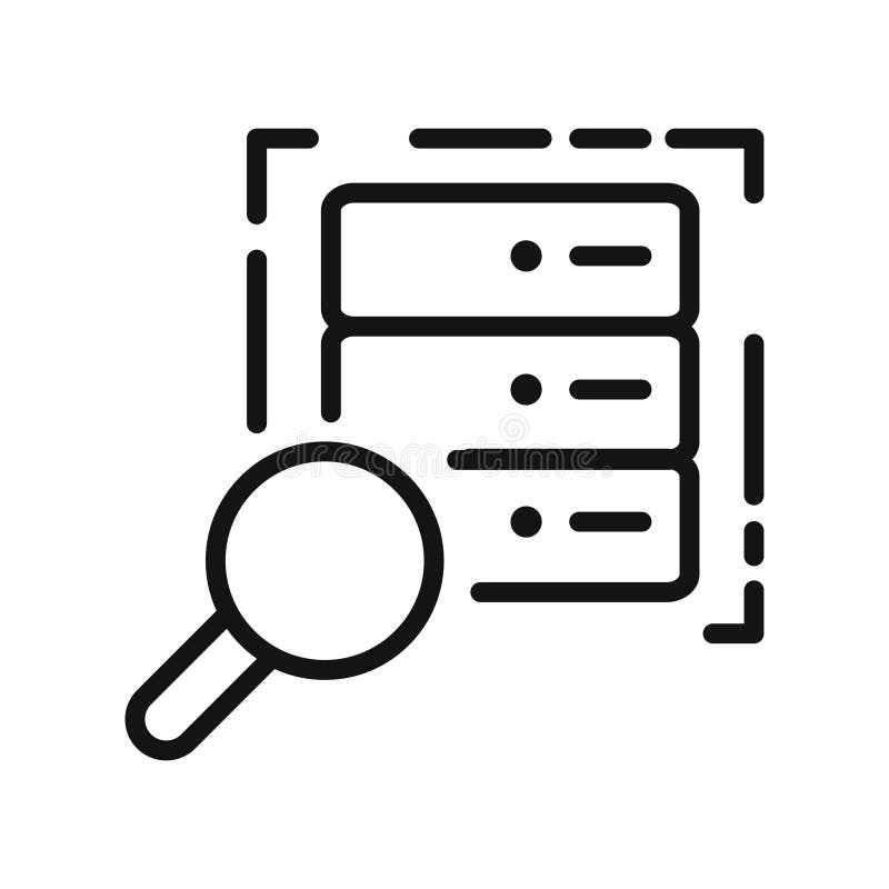 Data Analyze Icon Black and White Illustration Stock Vector ...