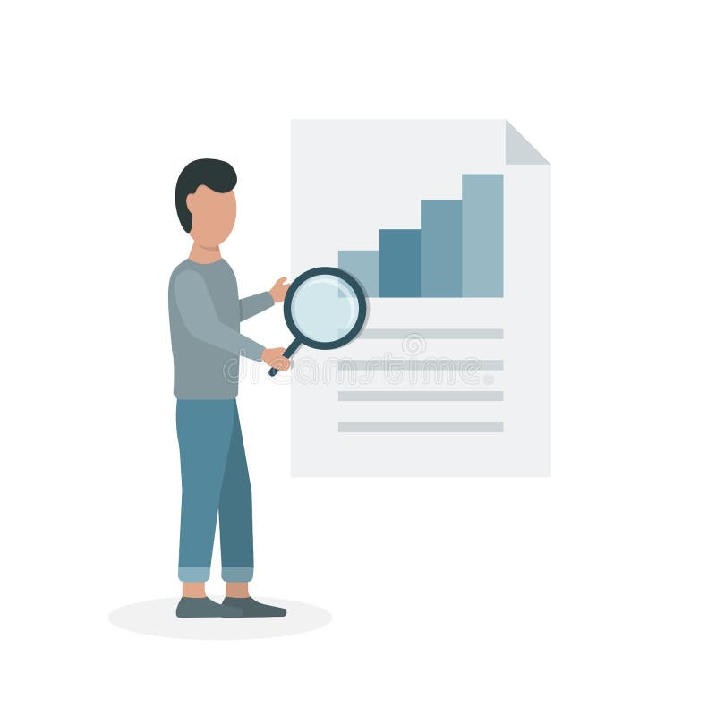 Data Analyzing Concept Vector Illustration. Flat Design Stock Vector - Illustration of data ...