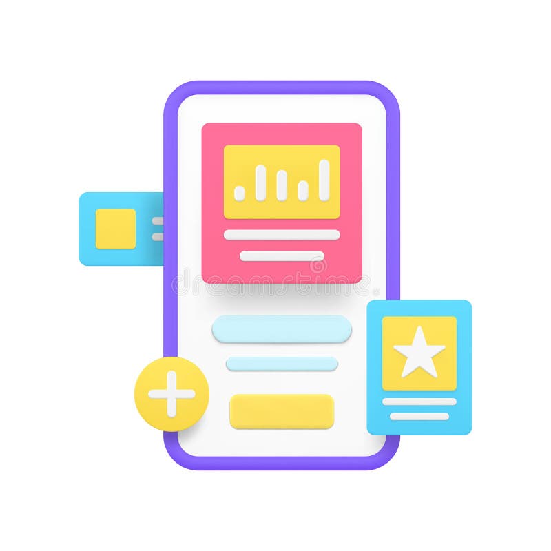Data Analyzing Smartphone Application Business Account Management 3d ...