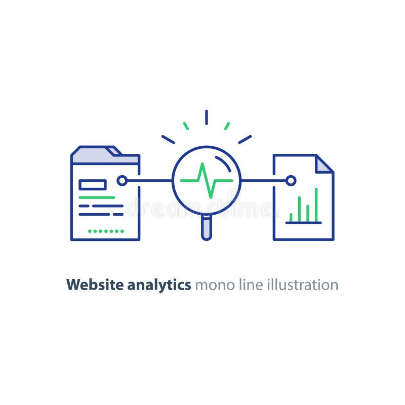 Data Analyzing System Website Optimization Solution Performance Chart Stock Vector