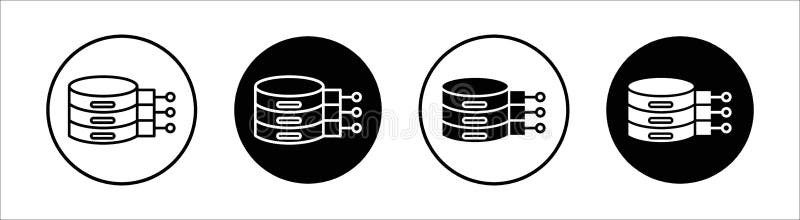 Data Architecture Flat Line Icon Set. Data Architecture Thin Line ...