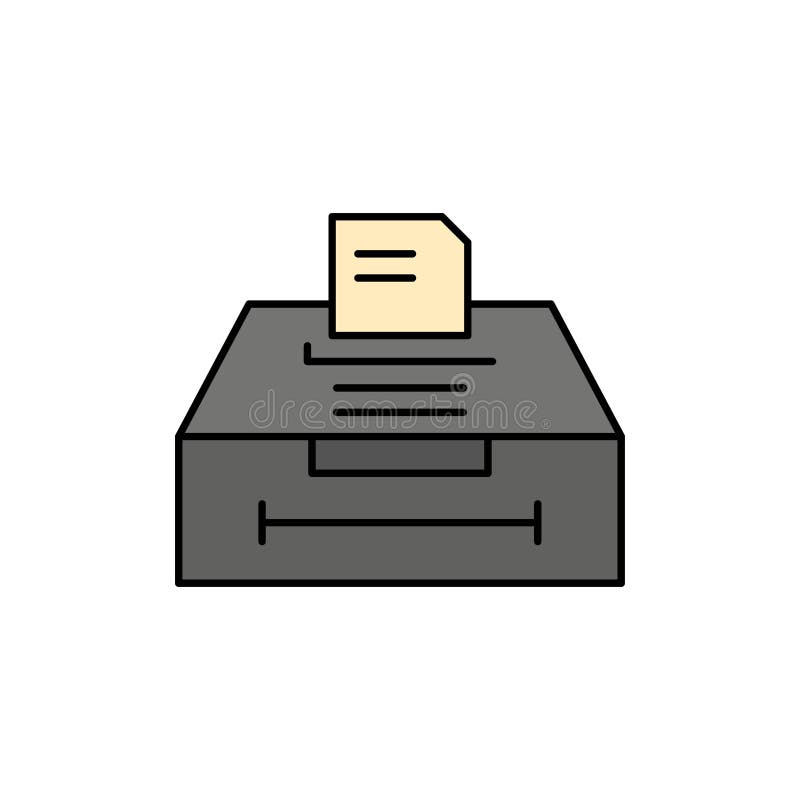 Data, Archive, Business, Information Flat Color Icon. Vector Icon ...