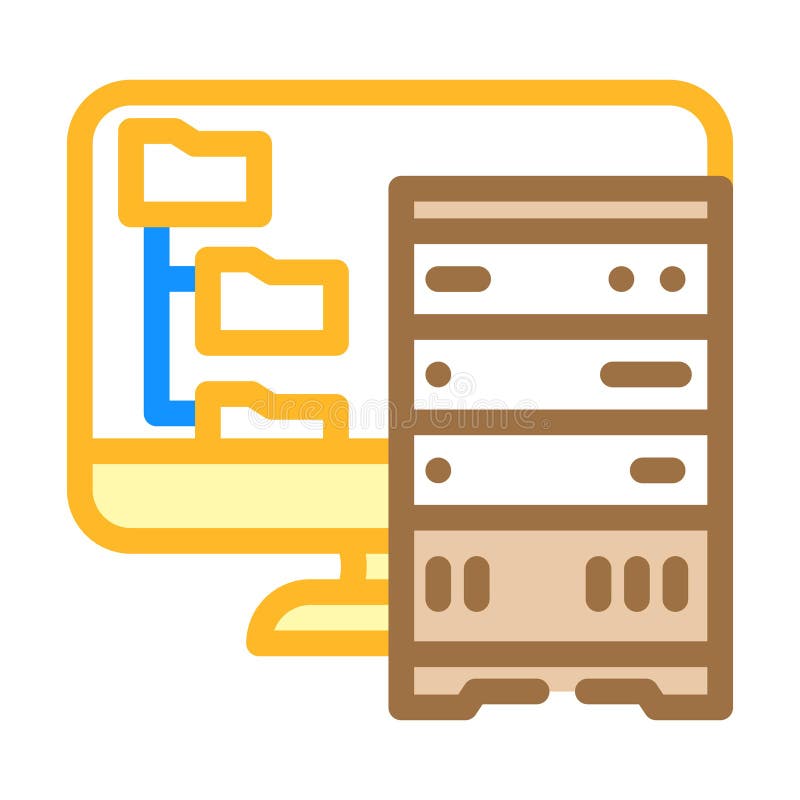 Data Archiving Database Color Icon Vector Illustration Stock ...