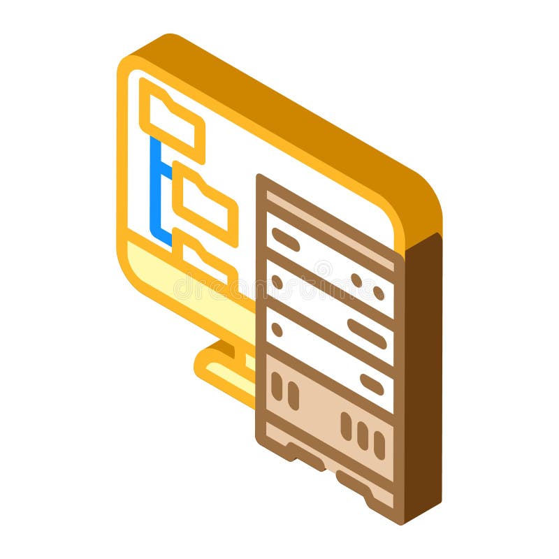 Data Archiving Database Isometric Icon Vector Illustration Stock ...