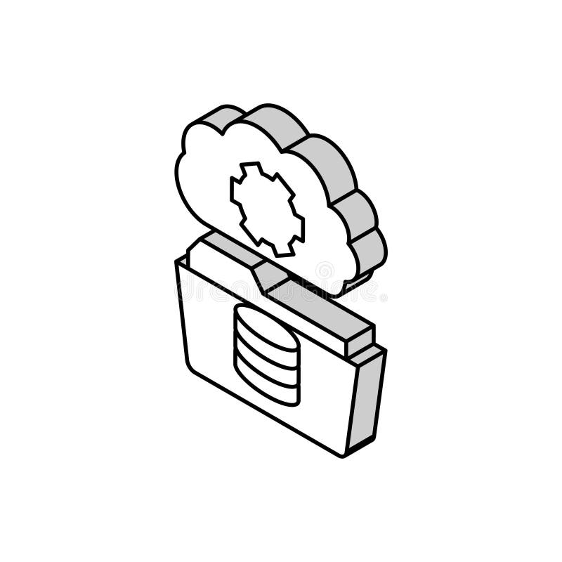 Data Archiving Database Isometric Icon Vector Illustration Stock Vector ...
