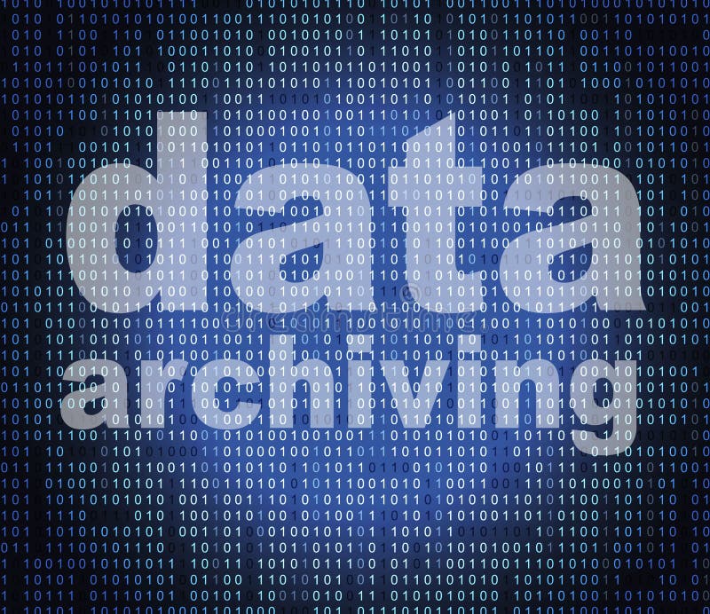Data Archiving Means Catalog Catalogue and Bytes Stock Illustration ...