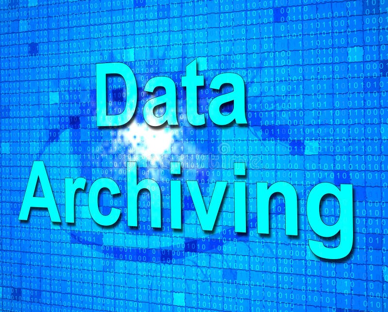 Data Archiving Shows Fact Documentation and Storage Stock Illustration ...