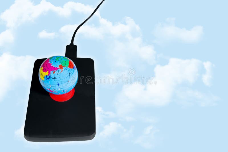 Data from Around the World Connected through the Cloud Stock Photo ...