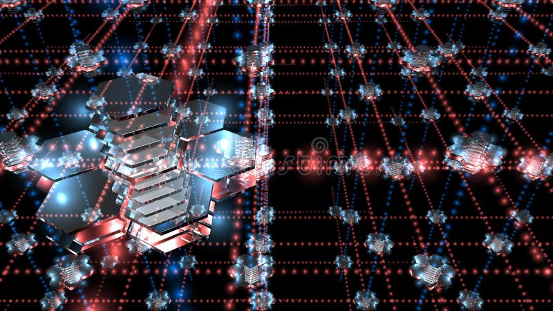 Data Array in Cyberspace. Digital Data Storage and Networking. Meta Verse and Information ...