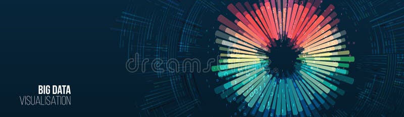 Data Array Visual Concept Big Data Connection Complex Big Data Visualization Stock Vector