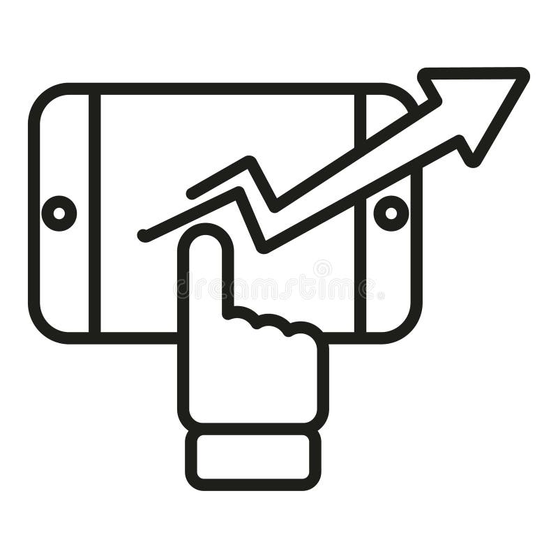 Data Arrow Icon Outline Vector. Business Research Stock Vector ...