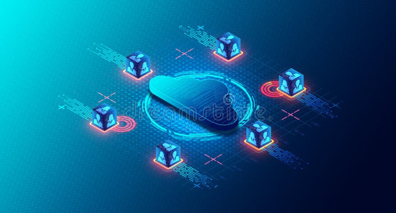 Data-as-a-Service Concept - DaaS - 3D Illustration Stock Illustration ...