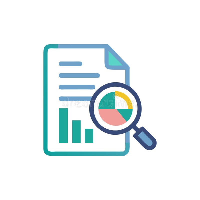 Data Audit Process Icon stock illustration. Illustration of computer ...