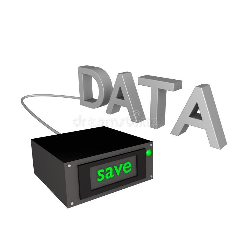 Data backup 3d stock illustration. Image of electric - 13957205