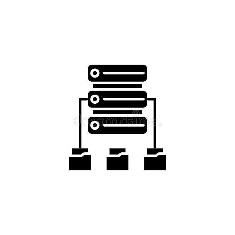 Data Backup Black Icon Concept. Data Backup Flat Vector Symbol, Sign ...