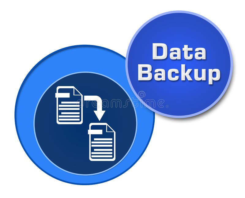 Data Backup Blue Circles stock illustration. Illustration of graphics ...