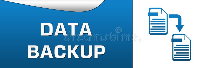 Data Backup Blue Horizontal Stock Illustration - Illustration of data ...