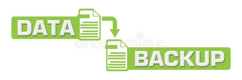 Data Backup Green Center Symbol Stock Illustration - Illustration of ...